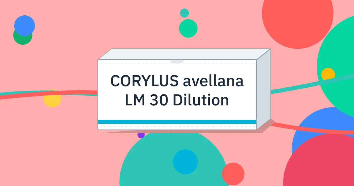 Symbolbild: Packung mit der Aufschrift CORYLUS avellana LM 30 Dilution (PZN 13454671) – Verfügbarkeit und Bezug in Apotheken in Frankfurt am Main