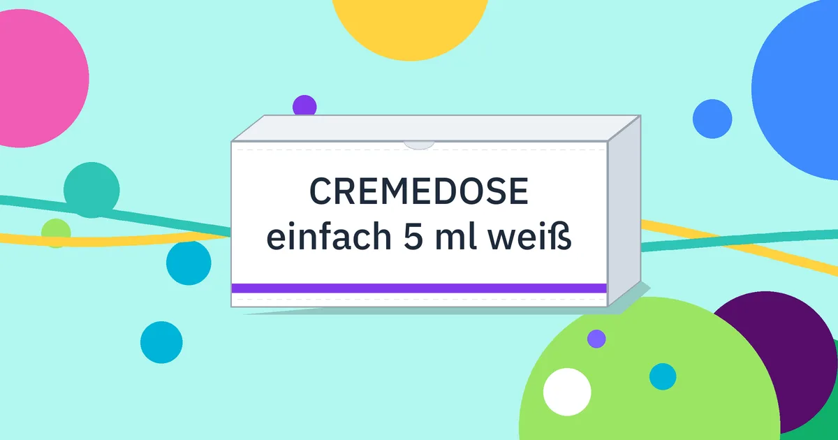 Symbolbild: Packung mit der Aufschrift CREMEDOSE einfach 5 ml weiß (PZN 06838218) – Verfügbarkeit und Bezug in Apotheken in Frankfurt am Main