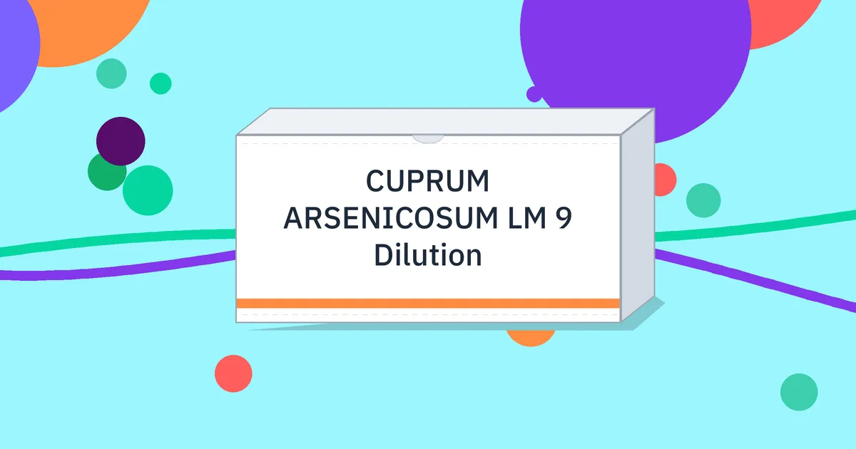 Symbolbild: Packung mit der Aufschrift CUPRUM ARSENICOSUM LM 9 Dilution (PZN 12837708) – Verfügbarkeit und Bezug in Apotheken in Frankfurt am Main