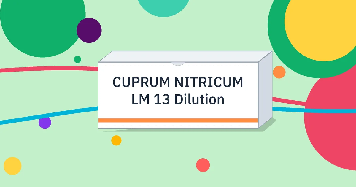 Symbolbild: Packung mit der Aufschrift CUPRUM NITRICUM LM 13 Dilution (PZN 12838599) – Verfügbarkeit und Bezug in Apotheken in Frankfurt am Main