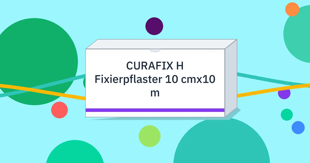 Symbolbild: Packung mit der Aufschrift CURAFIX H Fixierpflaster 10 cmx10 m (PZN 00693948) – Verfügbarkeit und Bezug in Apotheken in Frankfurt am Main