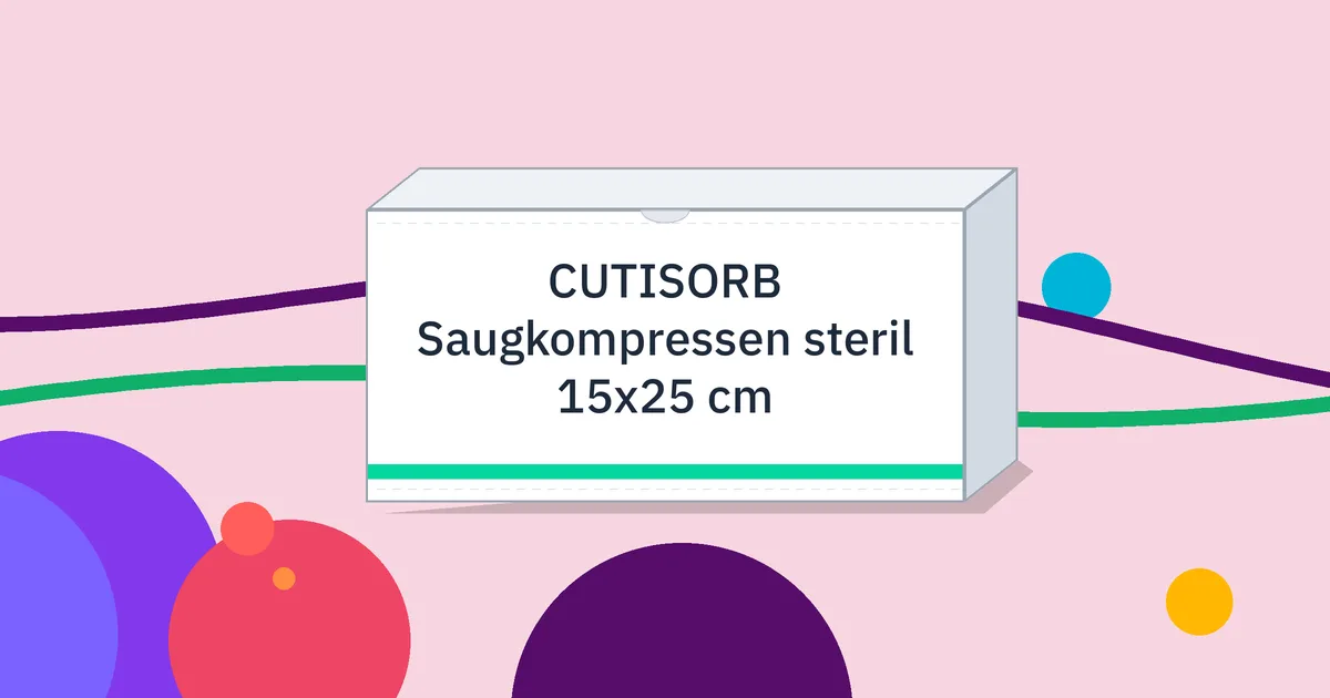 Symbolbild: Packung mit der Aufschrift CUTISORB Saugkompressen steril 15x25 cm (PZN 02536897) – Verfügbarkeit und Bezug in Apotheken in Frankfurt am Main