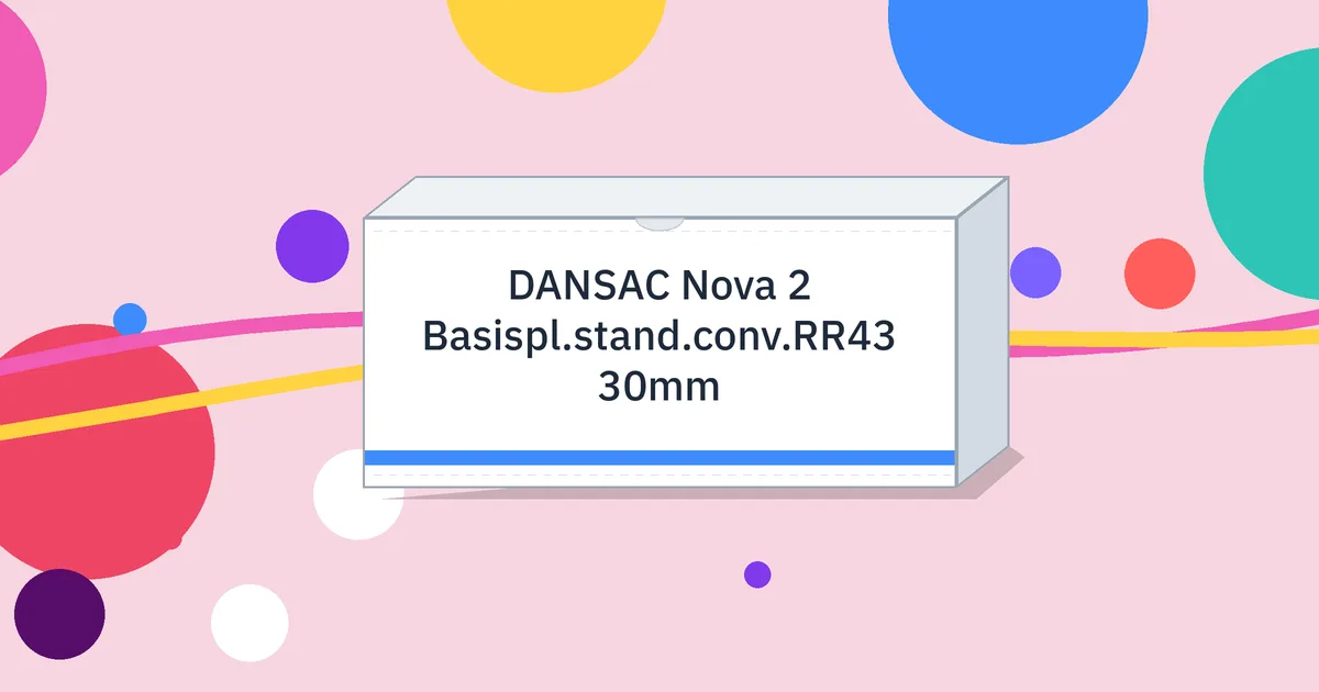 Symbolbild: Packung mit der Aufschrift DANSAC Nova 2 Basispl.stand.conv.RR43 30mm (PZN 02451882) – Verfügbarkeit und Bezug in Apotheken in Frankfurt am Main