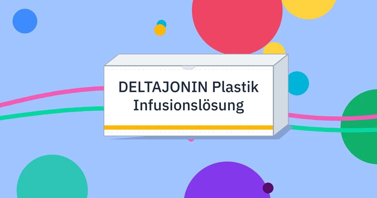 Symbolbild: Packung mit der Aufschrift DELTAJONIN Plastik Infusionslösung (PZN 03366954) – Verfügbarkeit und Bezug in Apotheken in Frankfurt am Main