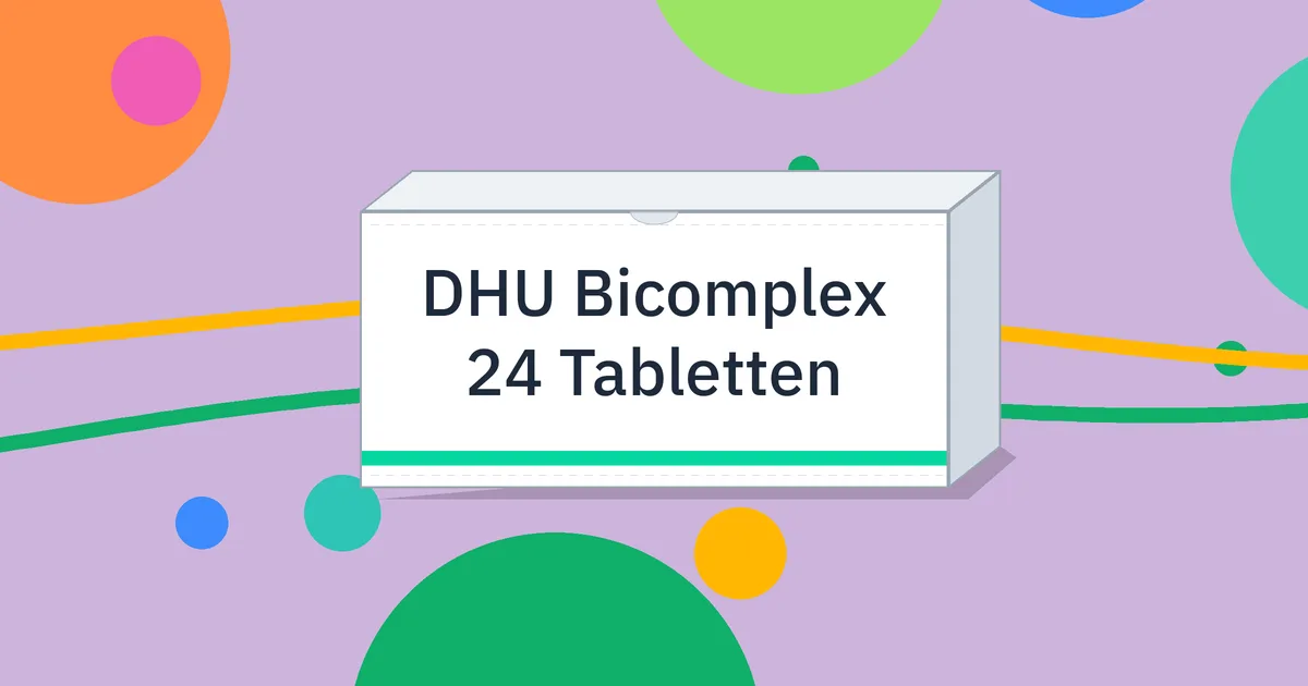 Symbolbild: Packung mit der Aufschrift DHU Bicomplex 24 Tabletten (PZN 16743192) – Verfügbarkeit und Bezug in Apotheken in Frankfurt am Main