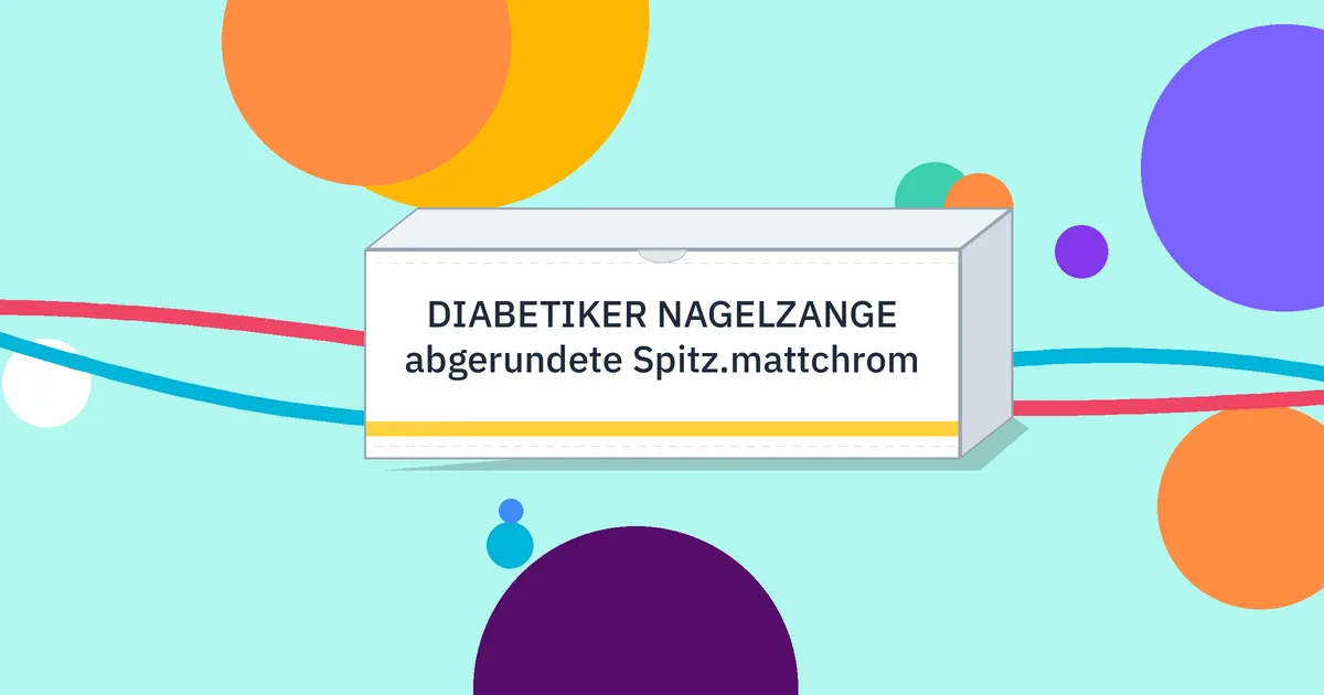 Symbolbild: Packung mit der Aufschrift DIABETIKER NAGELZANGE abgerundete Spitz.mattchrom (PZN 00108559) – Verfügbarkeit und Bezug in Apotheken in Frankfurt am Main