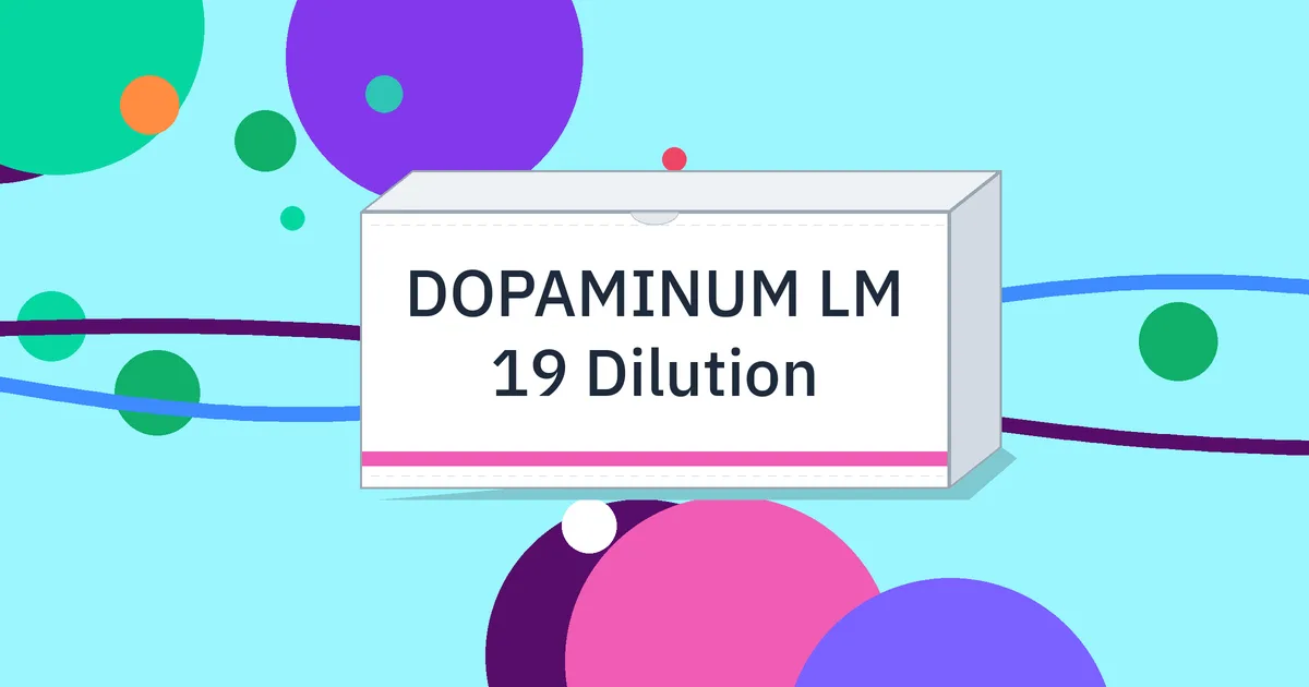 Symbolbild: Packung mit der Aufschrift DOPAMINUM LM 19 Dilution (PZN 12842738) – Verfügbarkeit und Bezug in Apotheken in Frankfurt am Main