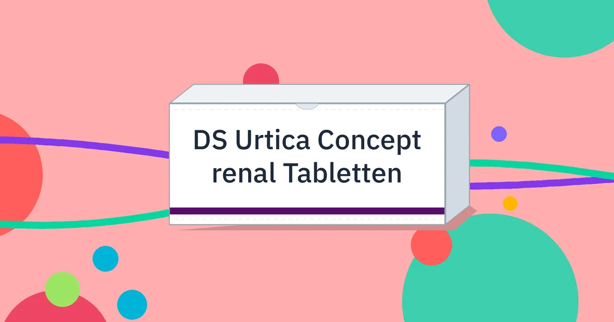 Symbolbild: Packung mit der Aufschrift DS Urtica Concept renal Tabletten (PZN 00588654) – Verfügbarkeit und Bezug in Apotheken in Frankfurt am Main