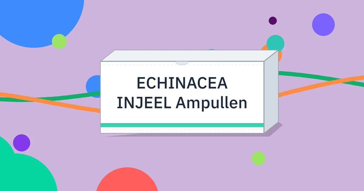 Symbolbild: Packung mit der Aufschrift ECHINACEA INJEEL Ampullen (PZN 02019630) – Verfügbarkeit und Bezug in Apotheken in Frankfurt am Main