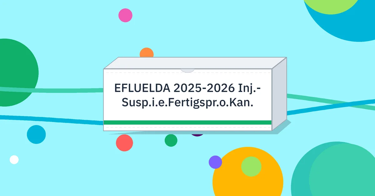Symbolbild: Packung mit der Aufschrift EFLUELDA 2025-2026 Inj.-Susp.i.e.Fertigspr.o.Kan. (PZN 19403456) – Verfügbarkeit und Bezug in Apotheken in Frankfurt am Main