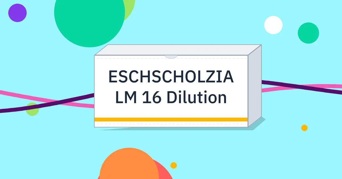 Symbolbild: Packung mit der Aufschrift ESCHSCHOLZIA LM 16 Dilution (PZN 13480007) – Verfügbarkeit und Bezug in Apotheken in Frankfurt am Main