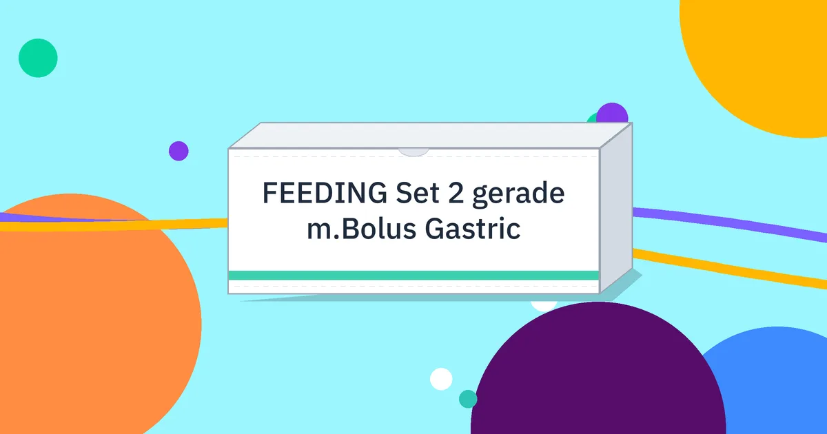 Symbolbild: Packung mit der Aufschrift FEEDING Set 2 gerade m.Bolus Gastric (PZN 14344401) – Verfügbarkeit und Bezug in Apotheken in Frankfurt am Main