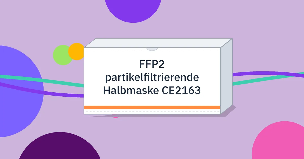Symbolbild: Packung mit der Aufschrift FFP2 partikelfiltrierende Halbmaske CE2163 (PZN 17241831) – Verfügbarkeit und Bezug in Apotheken in Frankfurt am Main