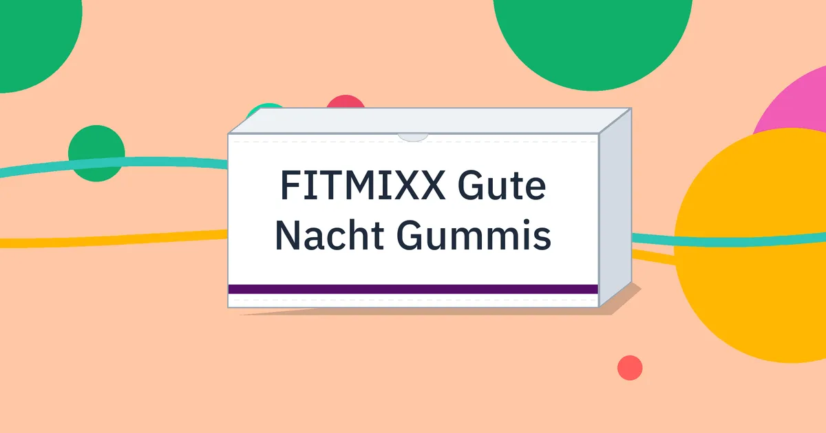 Symbolbild: Packung mit der Aufschrift FITMIXX Gute Nacht Gummis (PZN 20192326) – Verfügbarkeit und Bezug in Apotheken in Frankfurt am Main