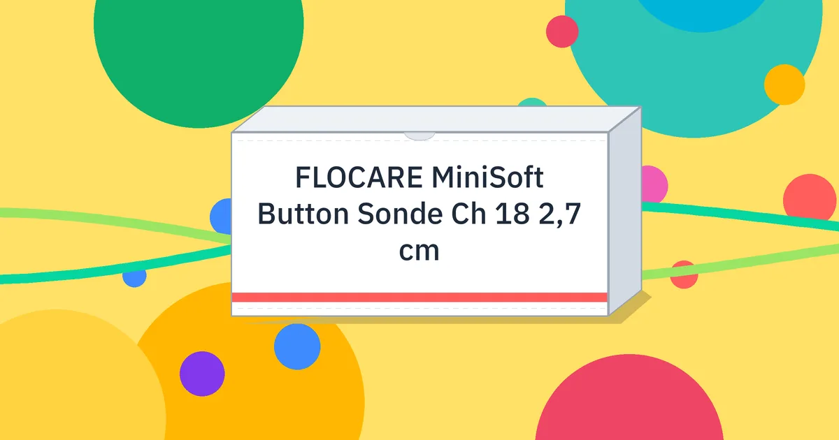 Symbolbild: Packung mit der Aufschrift FLOCARE MiniSoft Button Sonde Ch 18 2,7 cm (PZN 16019467) – Verfügbarkeit und Bezug in Apotheken in Frankfurt am Main