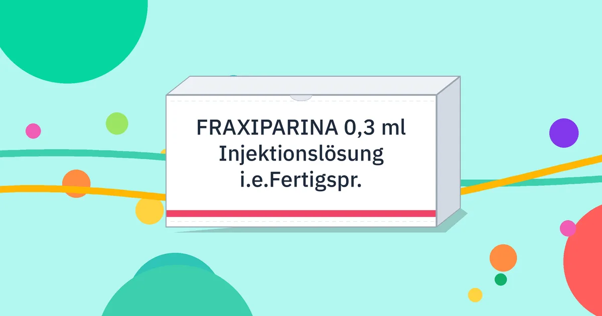 Symbolbild: Packung mit der Aufschrift FRAXIPARINA 0,3 ml Injektionslösung i.e.Fertigspr. (PZN 07448703) – Verfügbarkeit und Bezug in Apotheken in Frankfurt am Main