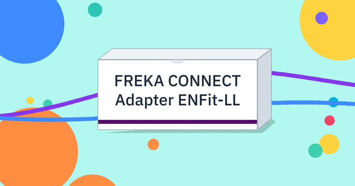 Symbolbild: Packung mit der Aufschrift FREKA CONNECT Adapter ENFit-LL (PZN 11610658) – Verfügbarkeit und Bezug in Apotheken in Frankfurt am Main