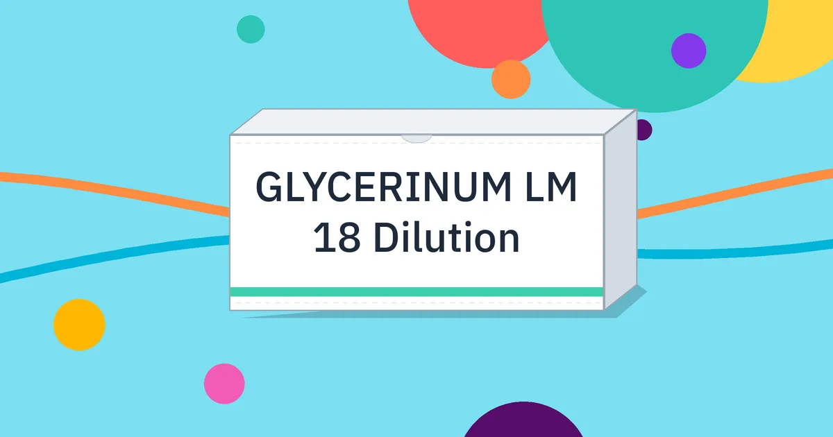 Symbolbild: Packung mit der Aufschrift GLYCERINUM LM 18 Dilution (PZN 12880420) – Verfügbarkeit und Bezug in Apotheken in Frankfurt am Main