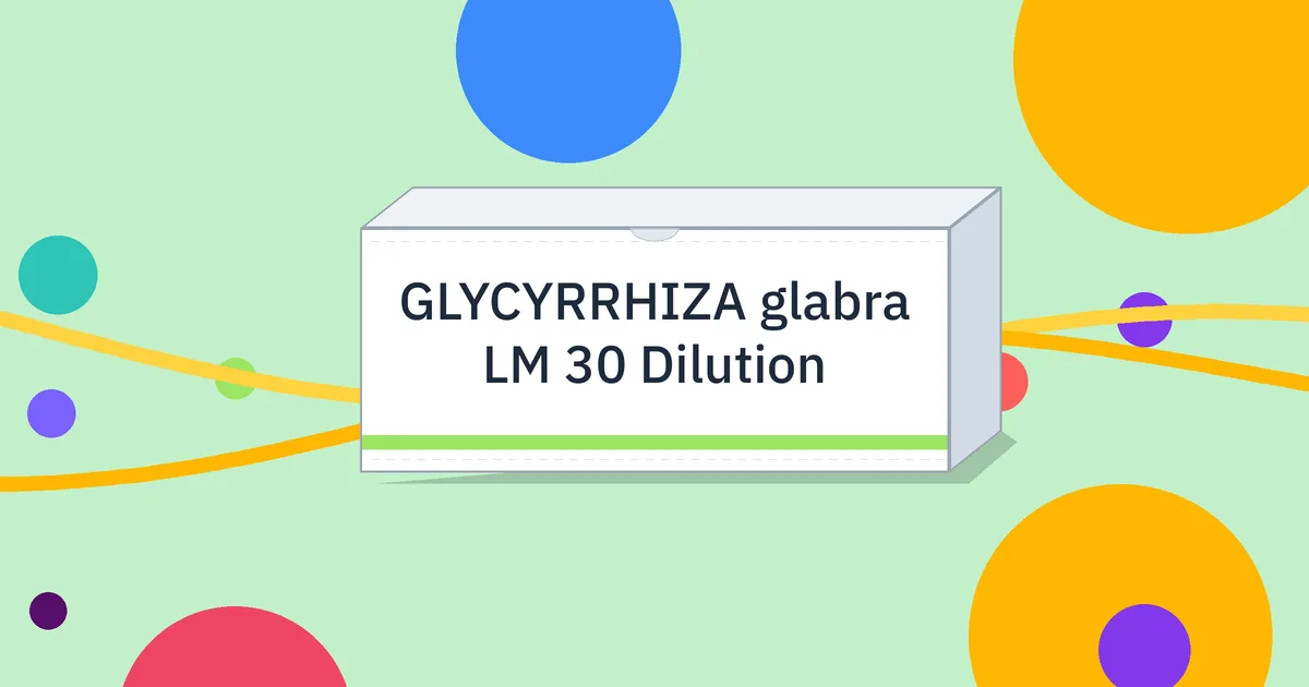 Symbolbild: Packung mit der Aufschrift GLYCYRRHIZA glabra LM 30 Dilution (PZN 12881075) – Verfügbarkeit und Bezug in Apotheken in Frankfurt am Main