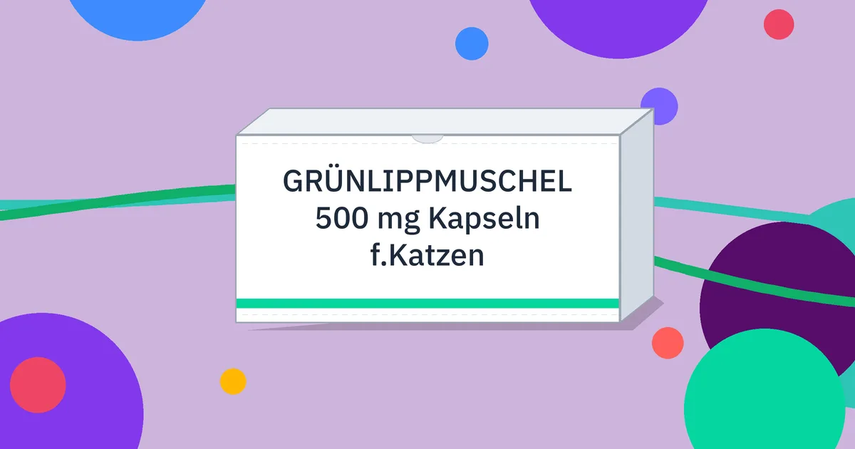Symbolbild: Packung mit der Aufschrift GRÜNLIPPMUSCHEL 500 mg Kapseln f.Katzen (PZN 12614210) – Verfügbarkeit und Bezug in Apotheken in Frankfurt am Main