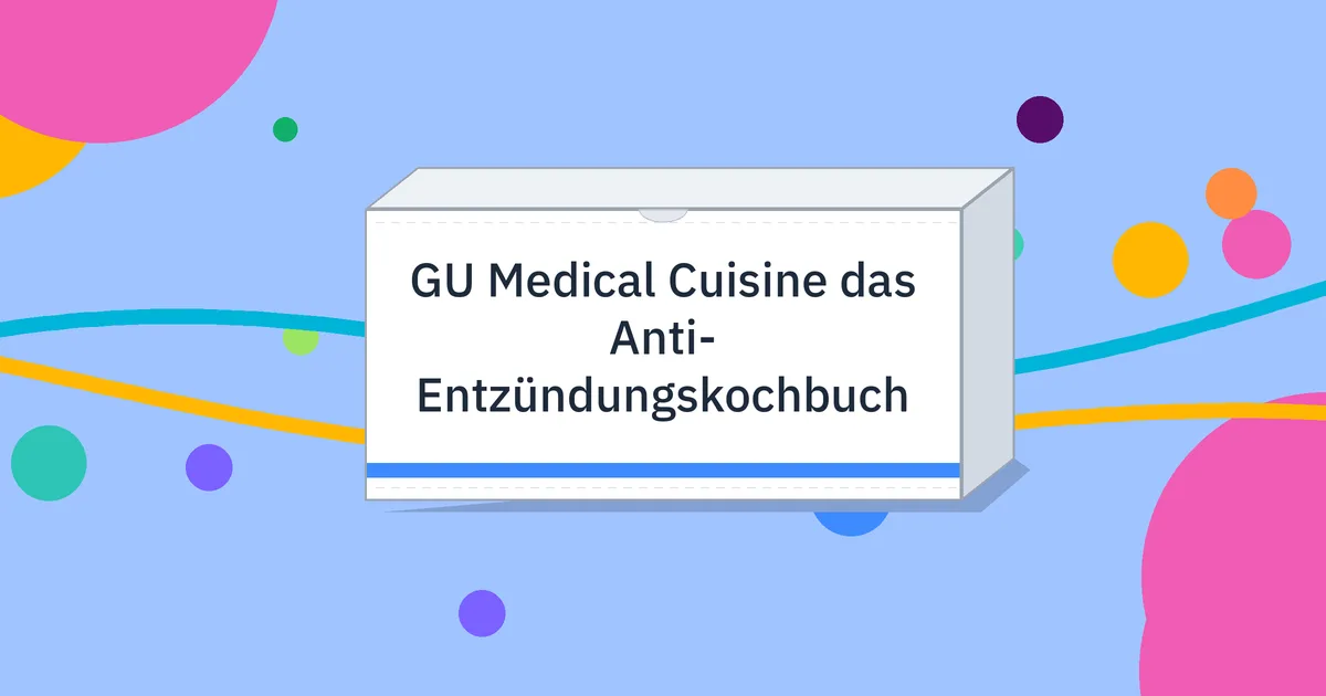 Symbolbild: Packung mit der Aufschrift GU Medical Cuisine das Anti-Entzündungskochbuch (PZN 17963754) – Verfügbarkeit und Bezug in Apotheken in Frankfurt am Main