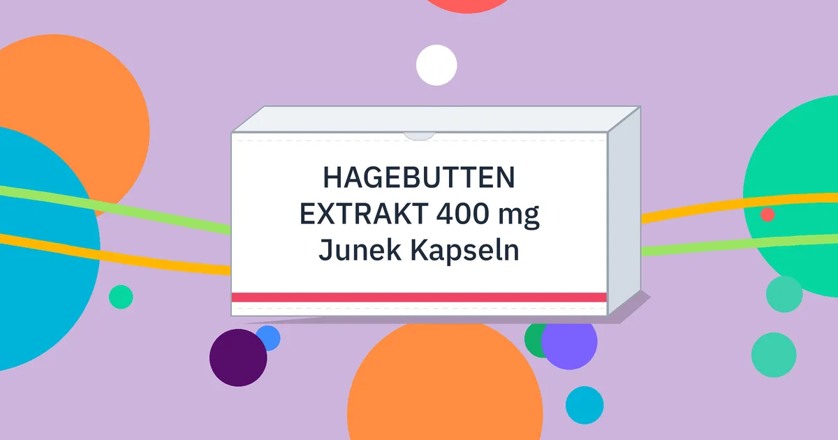 Symbolbild: Packung mit der Aufschrift HAGEBUTTEN EXTRAKT 400 mg Junek Kapseln (PZN 01063103) – Verfügbarkeit und Bezug in Apotheken in Frankfurt am Main