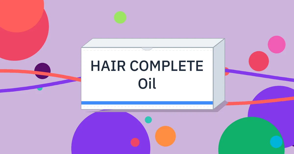 Symbolbild: Packung mit der Aufschrift HAIR COMPLETE Oil (PZN 19506914) – Verfügbarkeit und Bezug in Apotheken in Frankfurt am Main