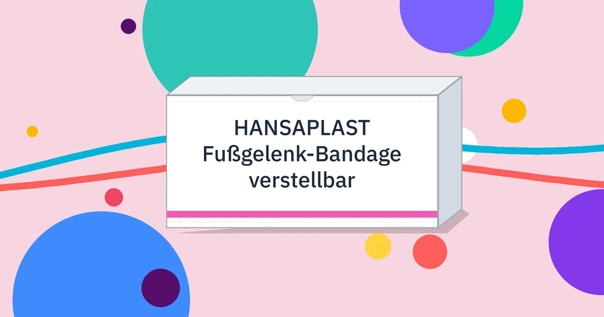 Symbolbild: Packung mit der Aufschrift HANSAPLAST Fußgelenk-Bandage verstellbar (PZN 18256728) – Verfügbarkeit und Bezug in Apotheken in Frankfurt am Main