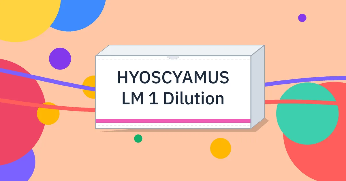 Symbolbild: Packung mit der Aufschrift HYOSCYAMUS LM 1 Dilution (PZN 12890424) – Verfügbarkeit und Bezug in Apotheken in Frankfurt am Main