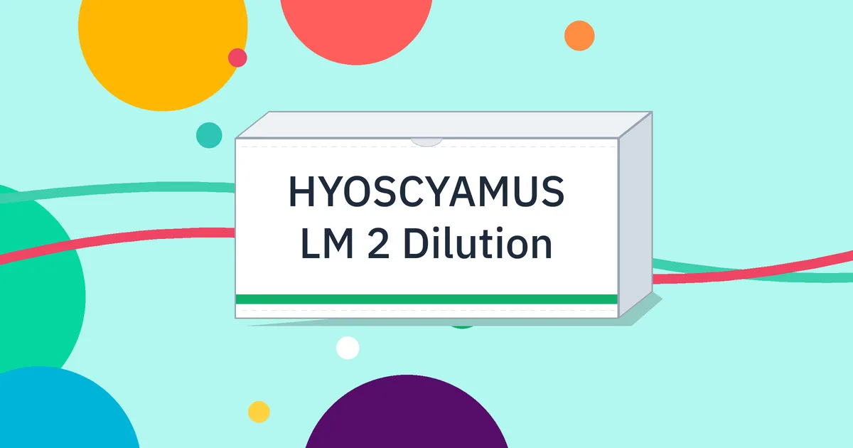 Symbolbild: Packung mit der Aufschrift HYOSCYAMUS LM 2 Dilution (PZN 12890430) – Verfügbarkeit und Bezug in Apotheken in Frankfurt am Main