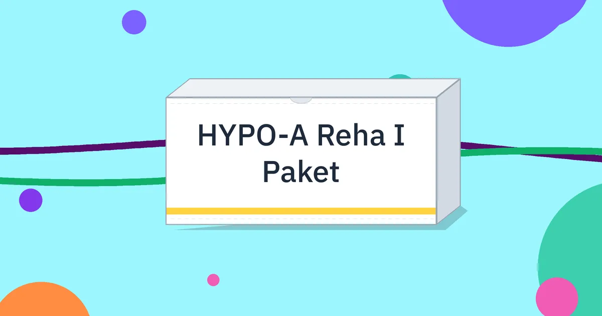 Symbolbild: Packung mit der Aufschrift HYPO-A Reha I Paket (PZN 04656217) – Verfügbarkeit und Bezug in Apotheken in Frankfurt am Main