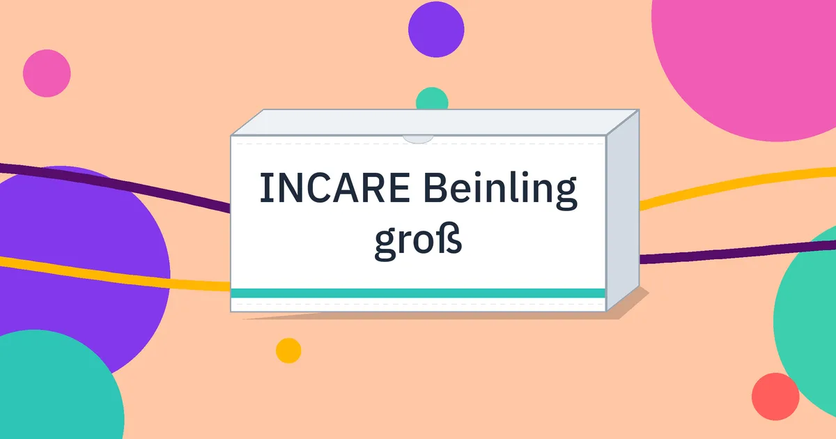 Symbolbild: Packung mit der Aufschrift INCARE Beinling groß (PZN 04010231) – Verfügbarkeit und Bezug in Apotheken in Frankfurt am Main