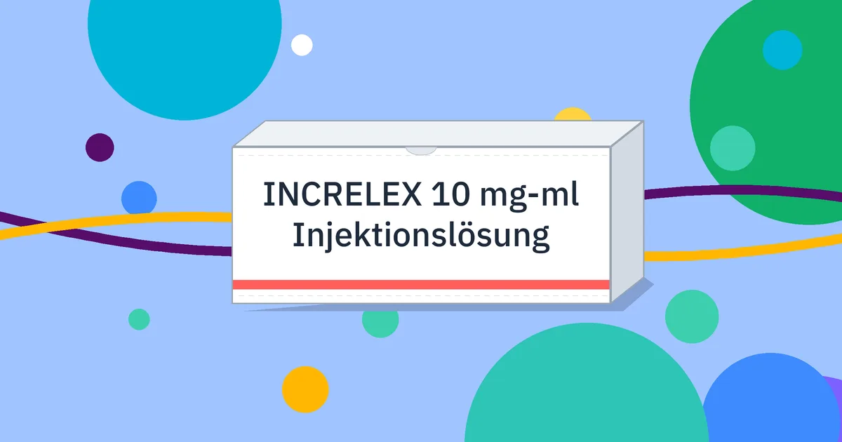 Symbolbild: Packung mit der Aufschrift INCRELEX 10 mg-ml Injektionslösung (PZN 20414287) – Verfügbarkeit und Bezug in Apotheken in Frankfurt am Main