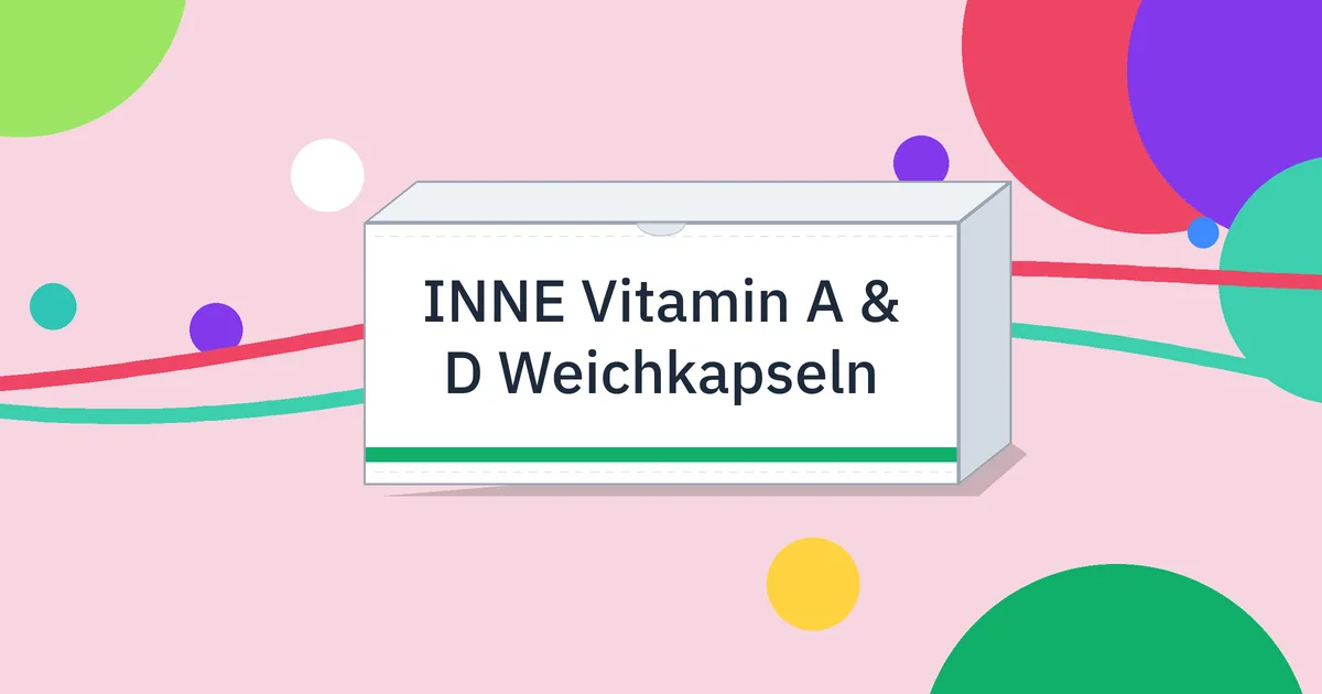 Symbolbild: Packung mit der Aufschrift INNE Vitamin A & D Weichkapseln (PZN 20022185) – Verfügbarkeit und Bezug in Apotheken in Frankfurt am Main