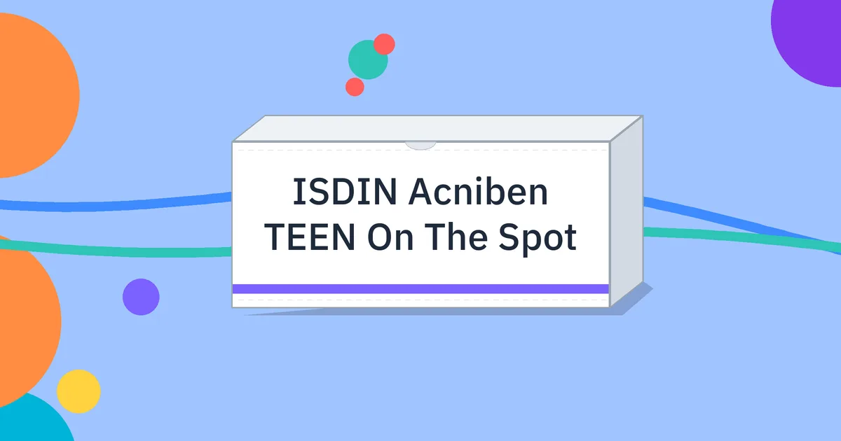 Symbolbild: Packung mit der Aufschrift ISDIN Acniben TEEN On The Spot (PZN 17823651) – Verfügbarkeit und Bezug in Apotheken in Frankfurt am Main