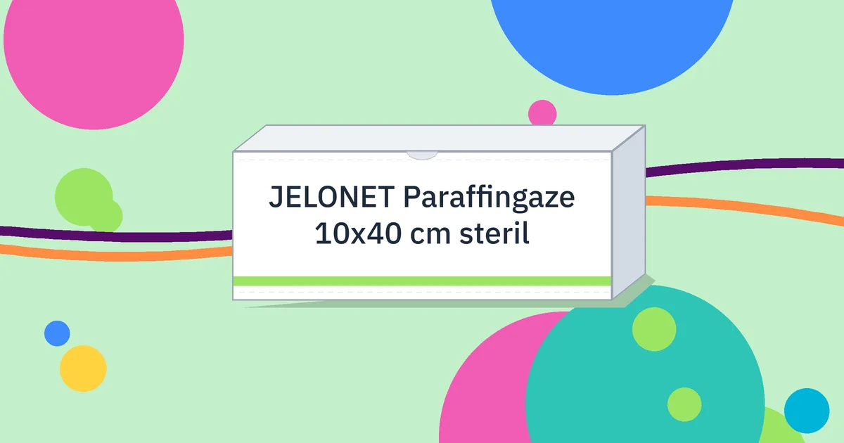 Symbolbild: Packung mit der Aufschrift JELONET Paraffingaze 10x40 cm steril (PZN 20608985) – Verfügbarkeit und Bezug in Apotheken in Frankfurt am Main