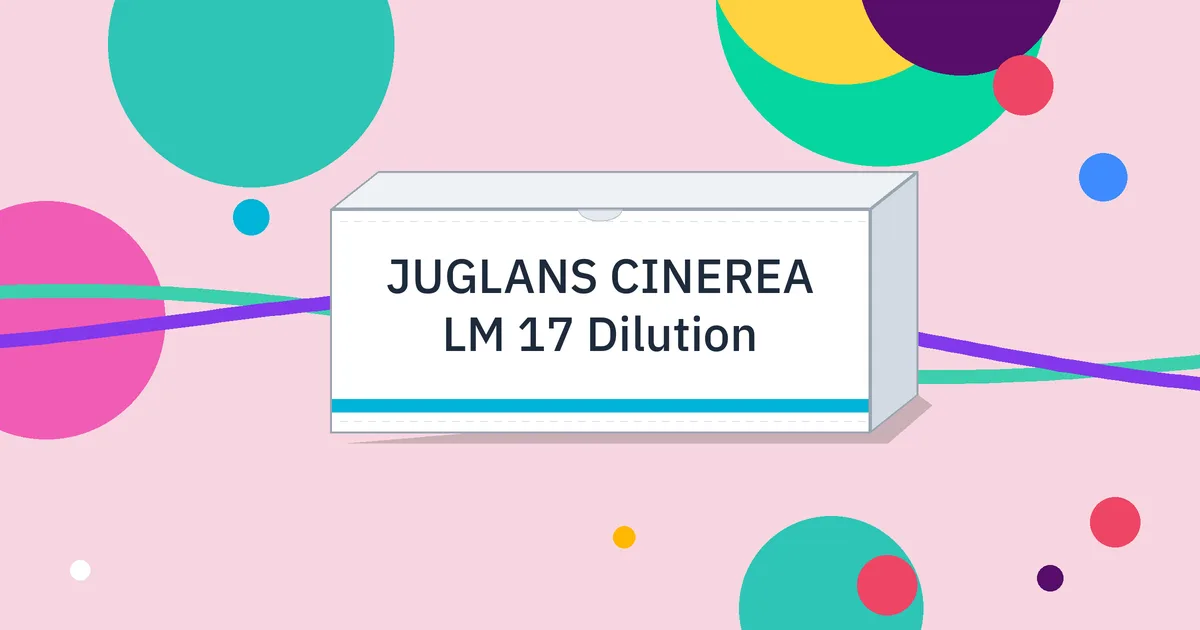 Symbolbild: Packung mit der Aufschrift JUGLANS CINEREA LM 17 Dilution (PZN 13563762) – Verfügbarkeit und Bezug in Apotheken in Frankfurt am Main