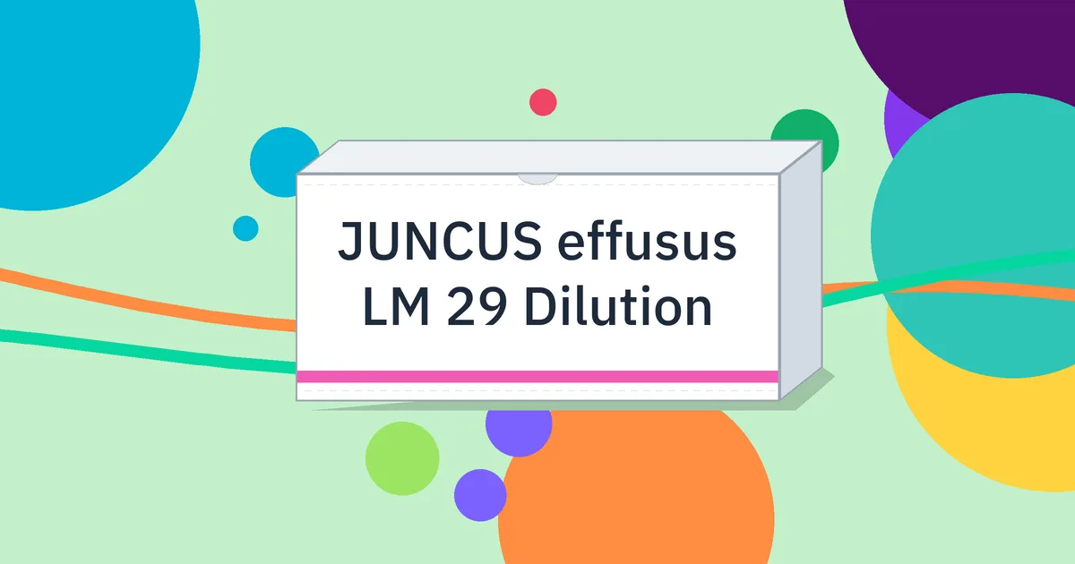 Symbolbild: Packung mit der Aufschrift JUNCUS effusus LM 29 Dilution (PZN 13564371) – Verfügbarkeit und Bezug in Apotheken in Frankfurt am Main