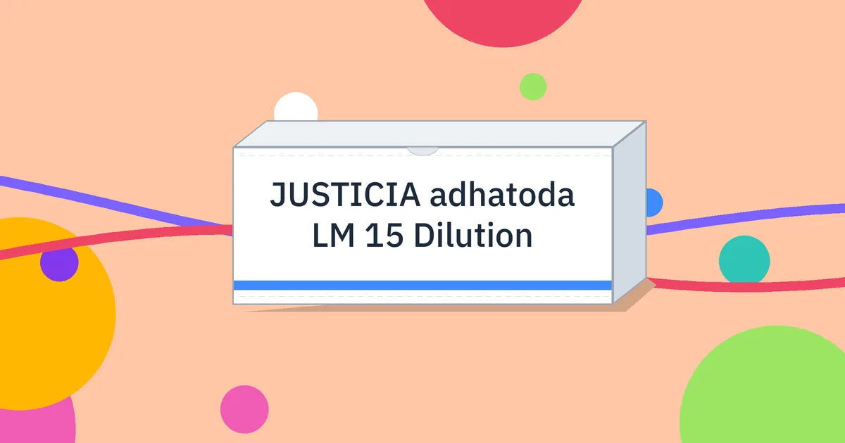 Symbolbild: Packung mit der Aufschrift JUSTICIA adhatoda LM 15 Dilution (PZN 13565583) – Verfügbarkeit und Bezug in Apotheken in Frankfurt am Main