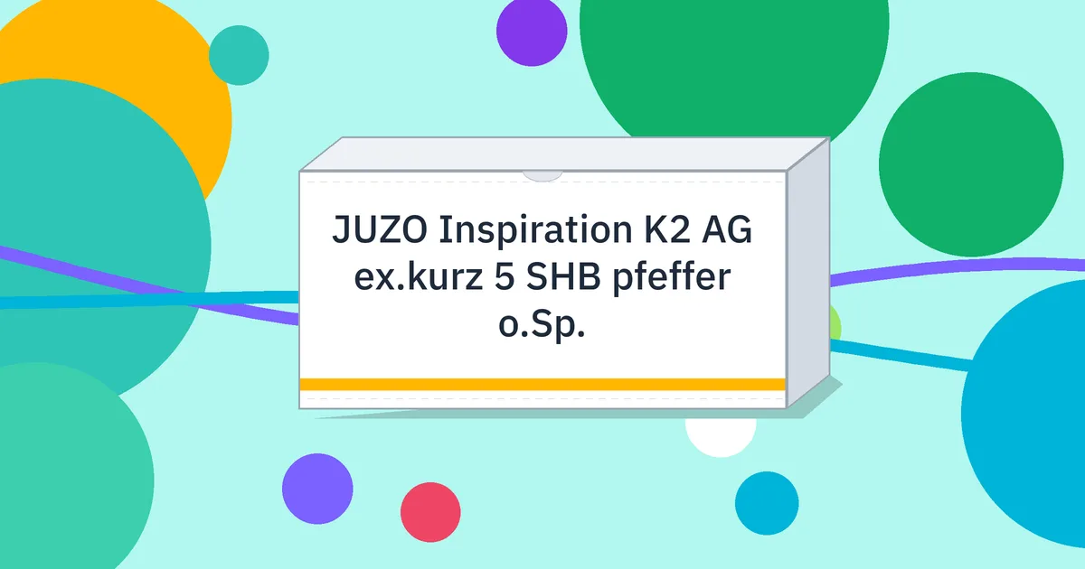 Symbolbild: Packung mit der Aufschrift JUZO Inspiration K2 AG ex.kurz 5 SHB pfeffer o.Sp. (PZN 14964747) – Verfügbarkeit und Bezug in Apotheken in Frankfurt am Main
