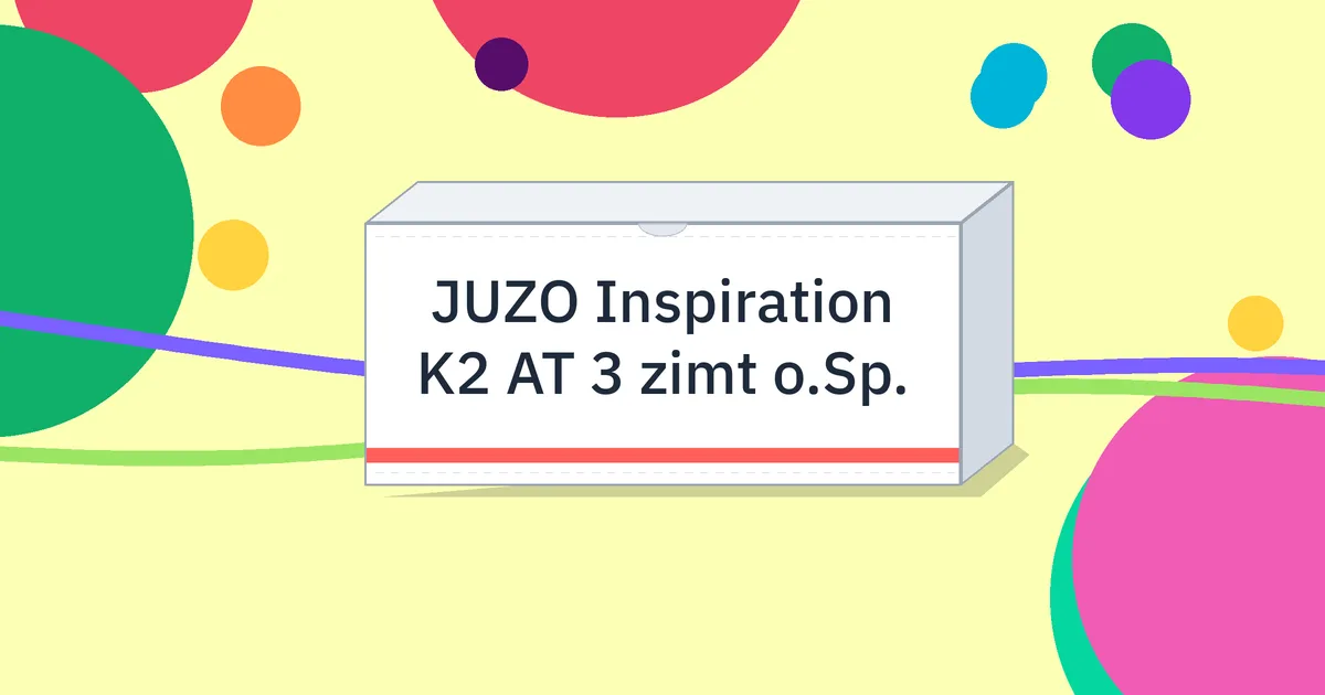Symbolbild: Packung mit der Aufschrift JUZO Inspiration K2 AT 3 zimt o.Sp. (PZN 14926468) – Verfügbarkeit und Bezug in Apotheken in Frankfurt am Main