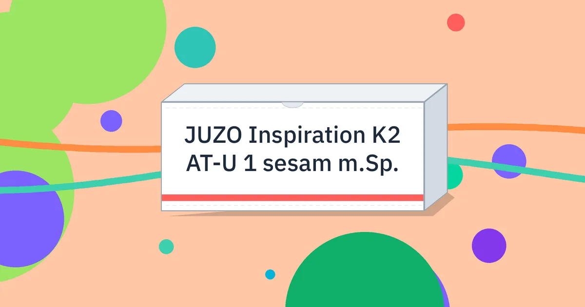 Symbolbild: Packung mit der Aufschrift JUZO Inspiration K2 AT-U 1 sesam m.Sp. (PZN 14927367) – Verfügbarkeit und Bezug in Apotheken in Frankfurt am Main