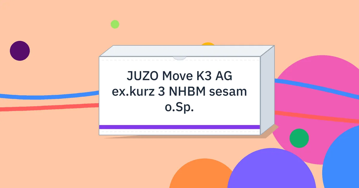 Symbolbild: Packung mit der Aufschrift JUZO Move K3 AG ex.kurz 3 NHBM sesam o.Sp. (PZN 18584728) – Verfügbarkeit und Bezug in Apotheken in Frankfurt am Main