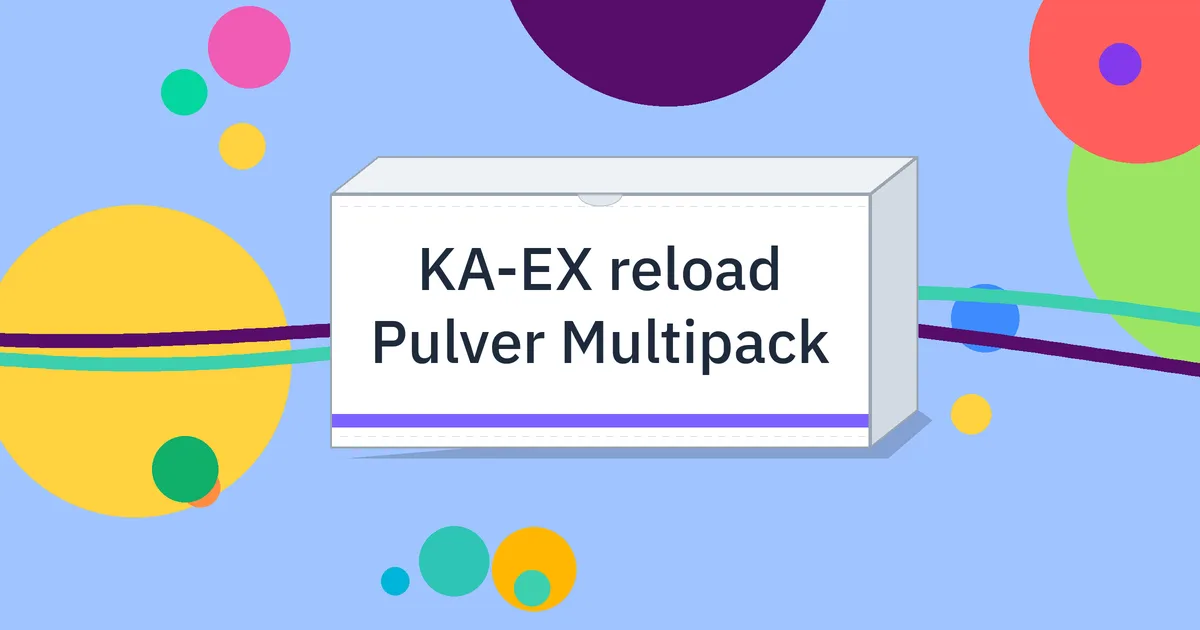 Symbolbild: Packung mit der Aufschrift KA-EX reload Pulver Multipack (PZN 18155588) – Verfügbarkeit und Bezug in Apotheken in Frankfurt am Main