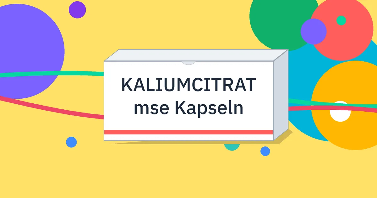 Symbolbild: Packung mit der Aufschrift KALIUMCITRAT mse Kapseln (PZN 19108898) – Verfügbarkeit und Bezug in Apotheken in Frankfurt am Main