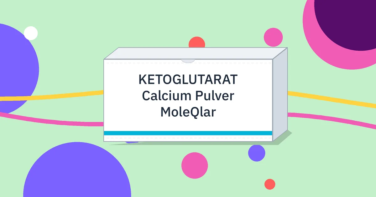 Symbolbild: Packung mit der Aufschrift KETOGLUTARAT Calcium Pulver MoleQlar (PZN 19394711) – Verfügbarkeit und Bezug in Apotheken in Frankfurt am Main