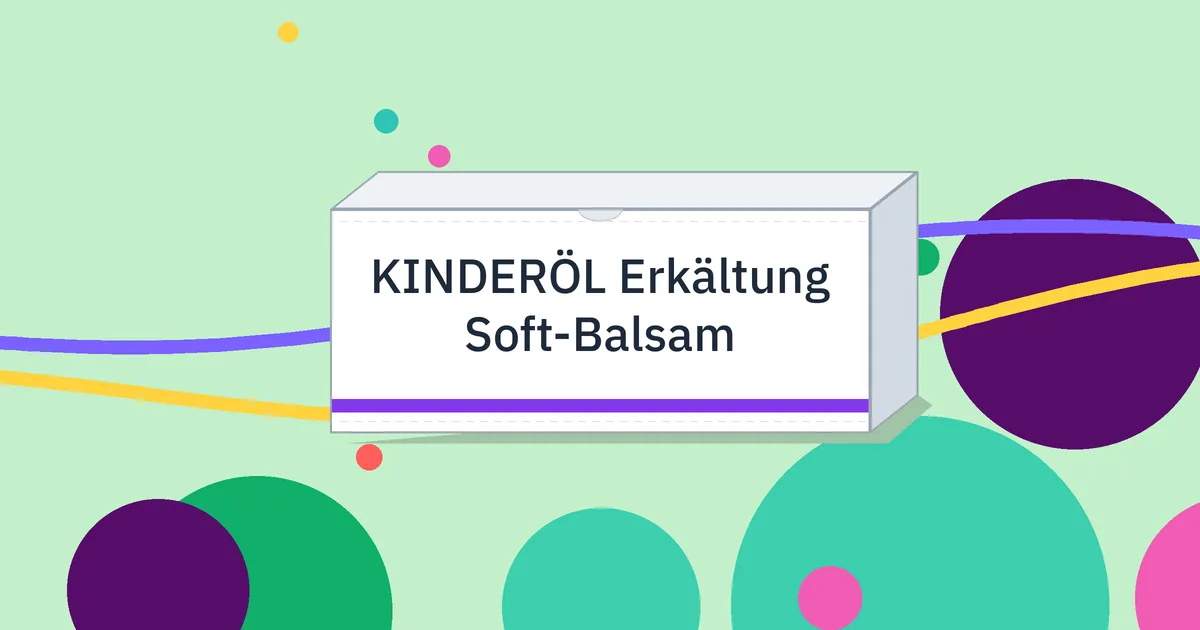 Symbolbild: Packung mit der Aufschrift KINDERÖL Erkältung Soft-Balsam (PZN 14415667) – Verfügbarkeit und Bezug in Apotheken in Frankfurt am Main