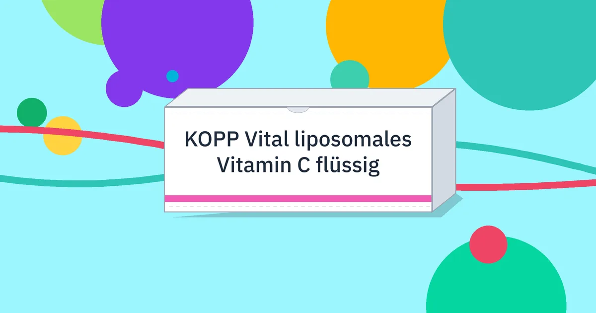 Symbolbild: Packung mit der Aufschrift KOPP Vital liposomales Vitamin C flüssig (PZN 18810857) – Verfügbarkeit und Bezug in Apotheken in Frankfurt am Main