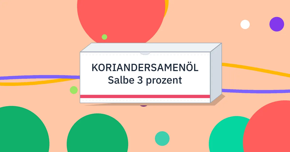 Symbolbild: Packung mit der Aufschrift KORIANDERSAMENÖL Salbe 3 prozent (PZN 18180209) – Verfügbarkeit und Bezug in Apotheken in Frankfurt am Main
