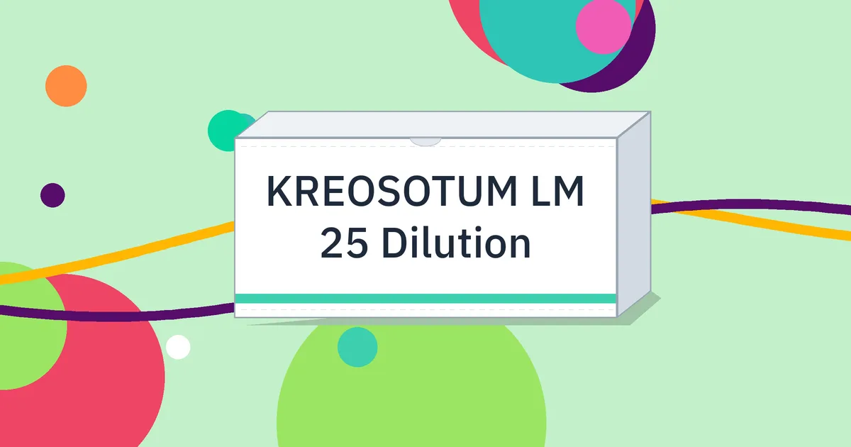 Symbolbild: Packung mit der Aufschrift KREOSOTUM LM 25 Dilution (PZN 12928173) – Verfügbarkeit und Bezug in Apotheken in Frankfurt am Main